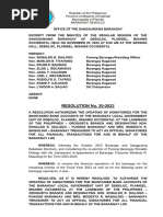 Barangay Resolution For Re-Alignement | PDF | Social Science