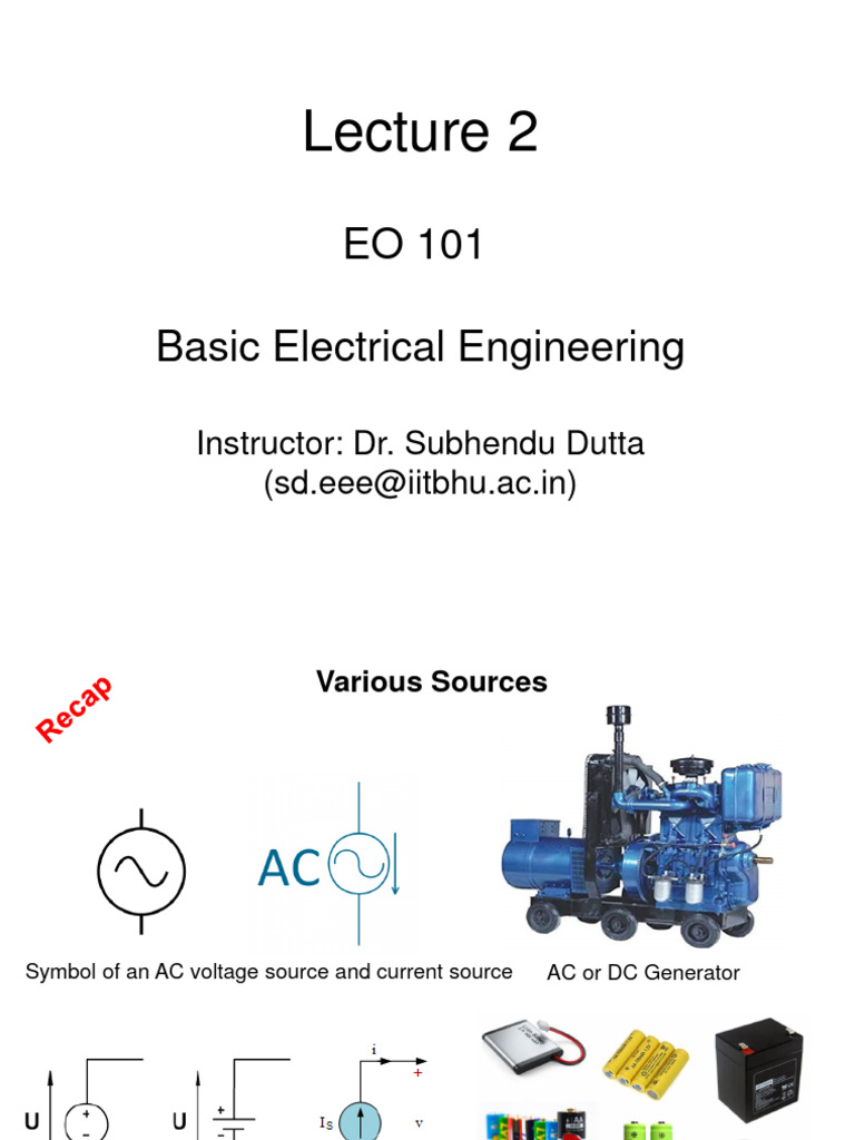 Slides of Lecture2 | PDF | Electrical Network | Capacitor
