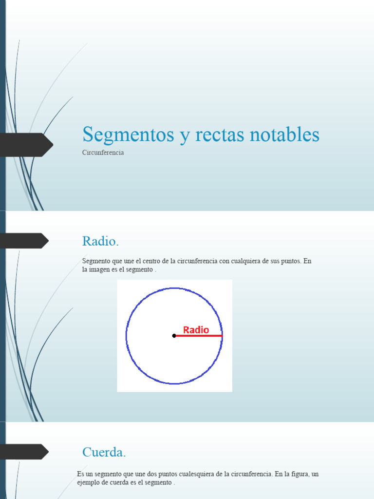 Segmentos y Rectas Notables | PDF | Ángulo | Tangente