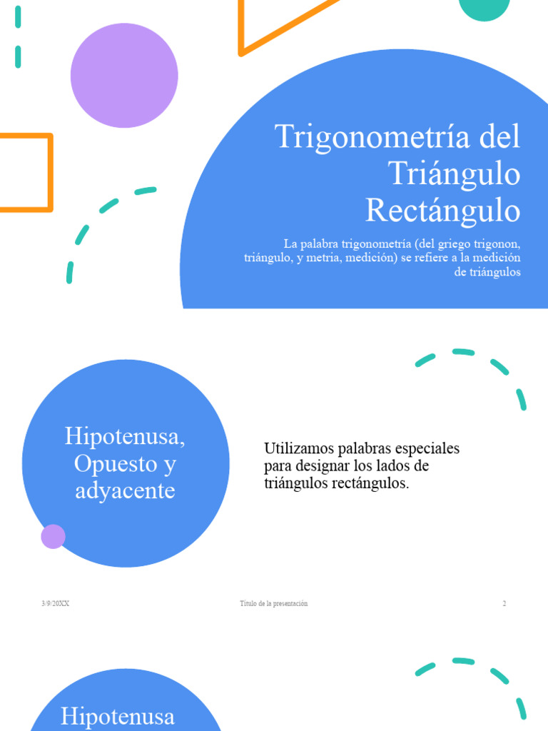 Trigonometría Del Triángulo Rectángulo | PDF | Funciones trigonométricas | Trigonometría