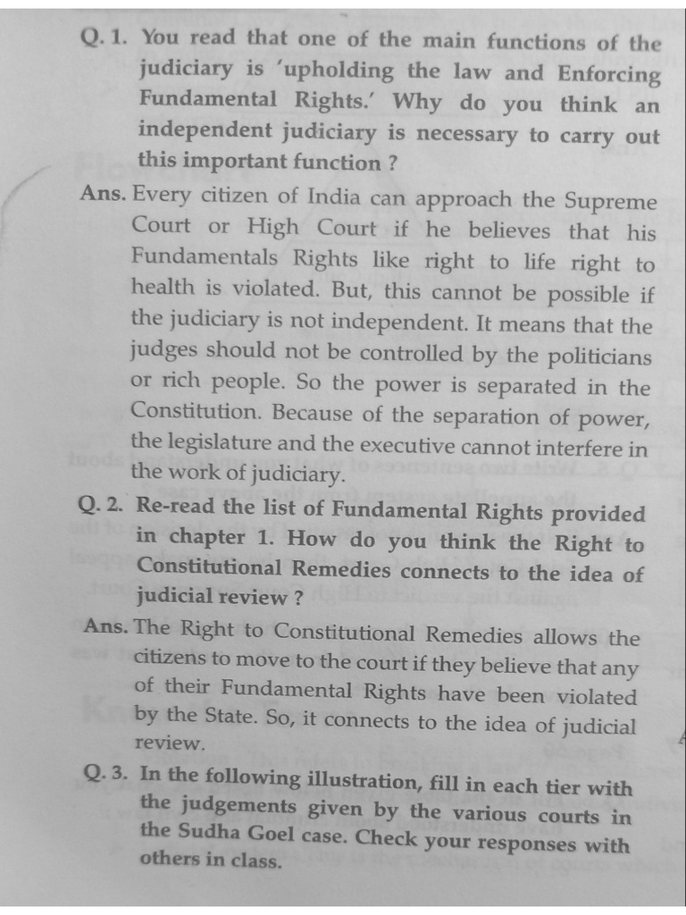 Class 8 CIVICS JUDICIARY | PDF