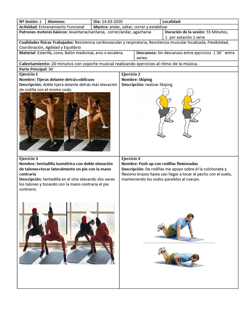 Entrenamiento Funcional ACQ | PDF | Corriendo