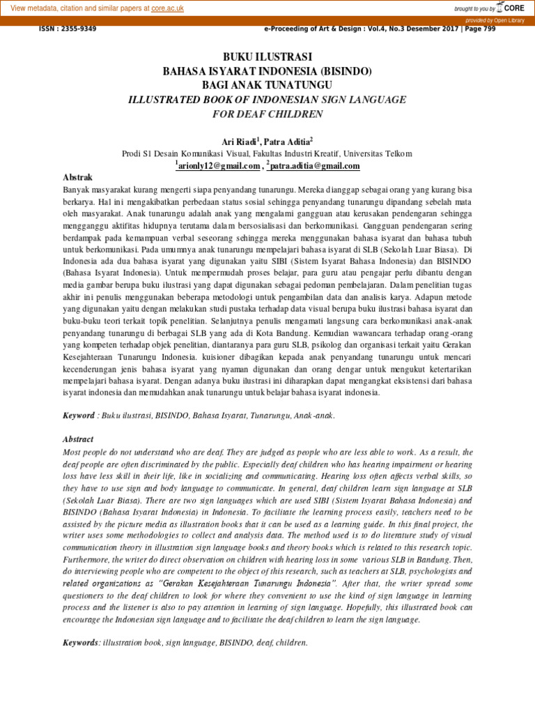 Illustrated Book of Indonesian: Buku Ilustrasi Bahasa Isyarat Indonesia ...