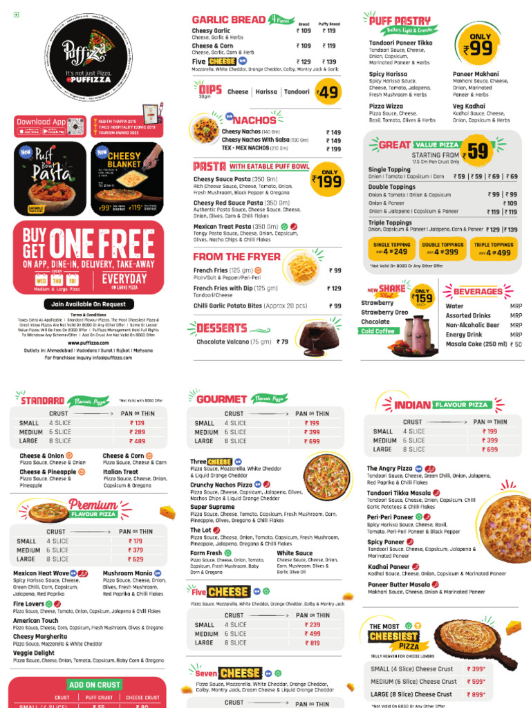 Puffizza New Menu | PDF