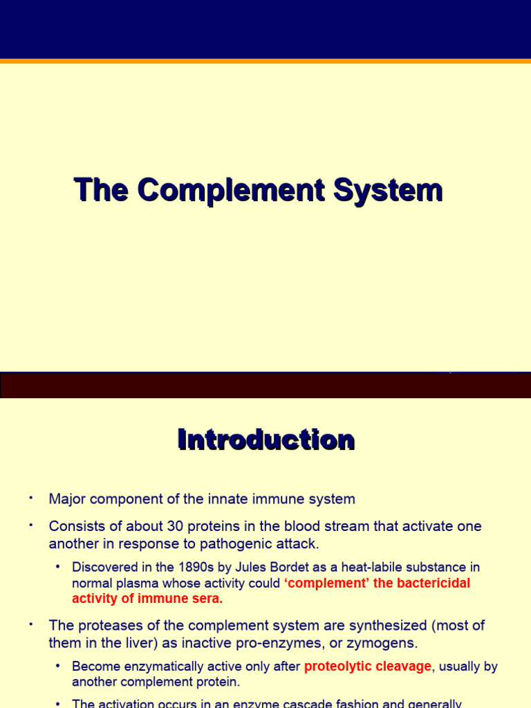 Complement System-1 | PDF | Complement System | Cell Biology