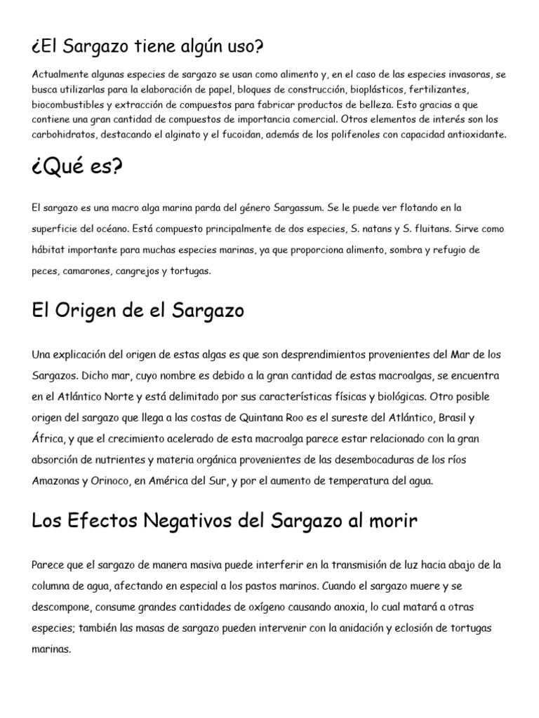 El Sargazo. | PDF | Hogar, jardinería y bricolaje
