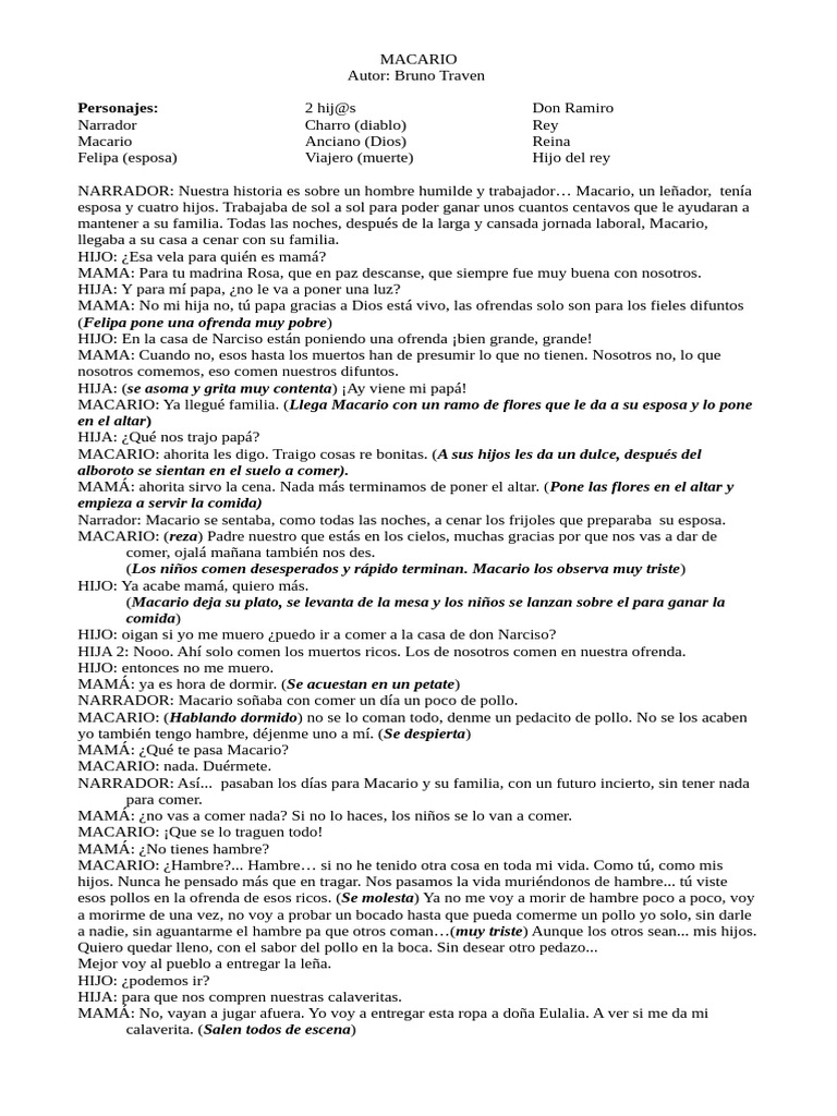 Macario - Obra 4 | PDF