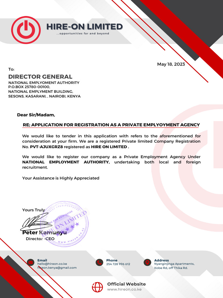 Private Employment Agency Application | PDF | Public Services