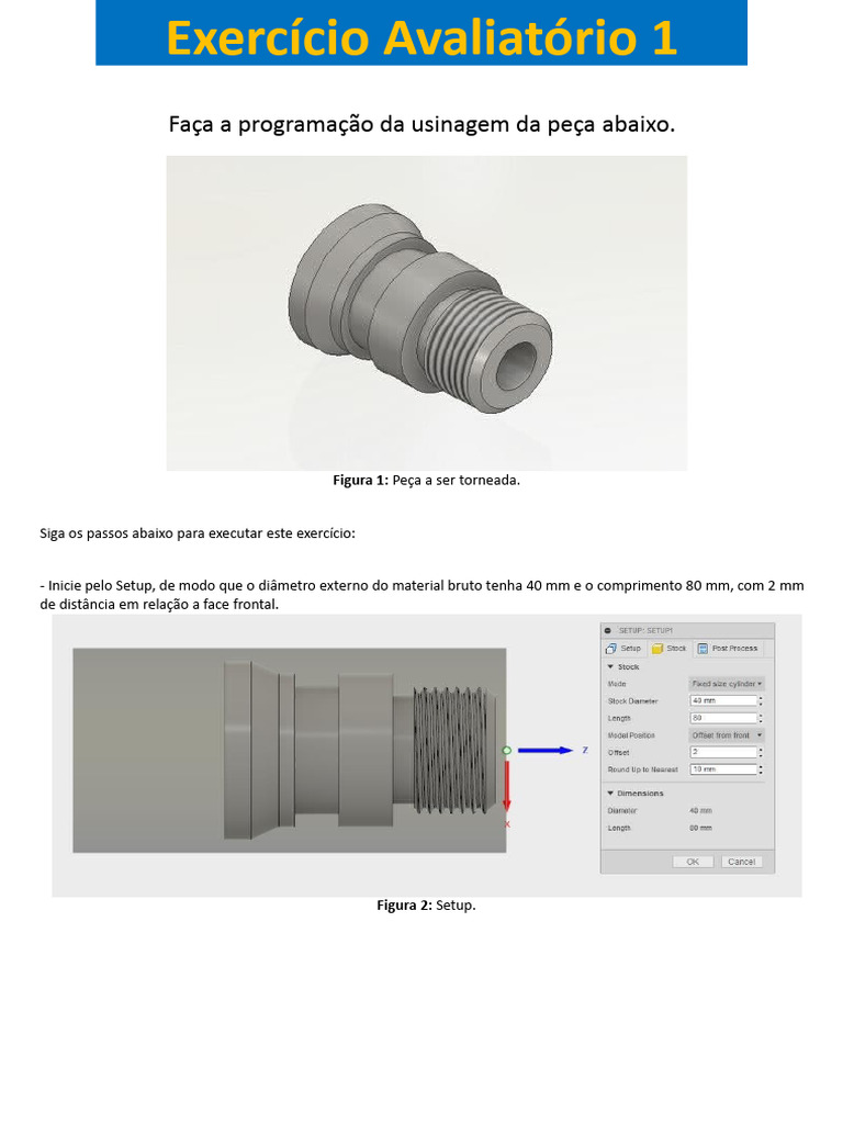 Exercício Complementar-CAM Torneamento FUSION | PDF | Máquinas | Metalurgia