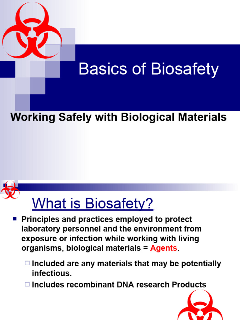 Basics of Biosafety, PPP | PDF | Risk | Risk Assessment