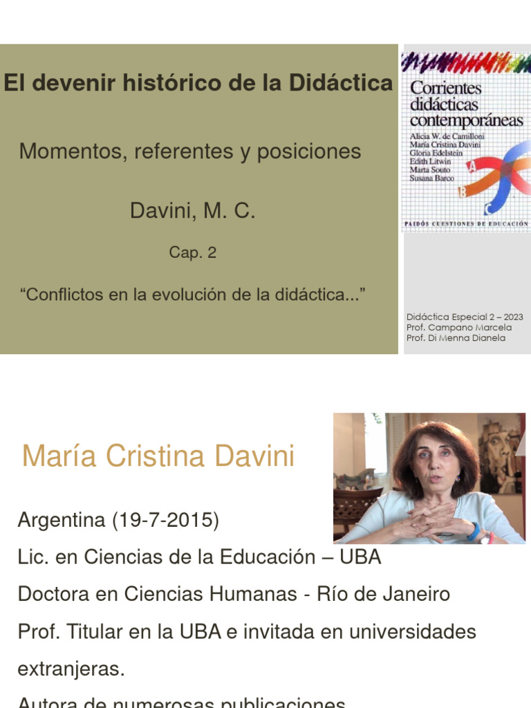 Soporte Didáctico - Davini Cap.2 | PDF | Plan de estudios | Enseñando