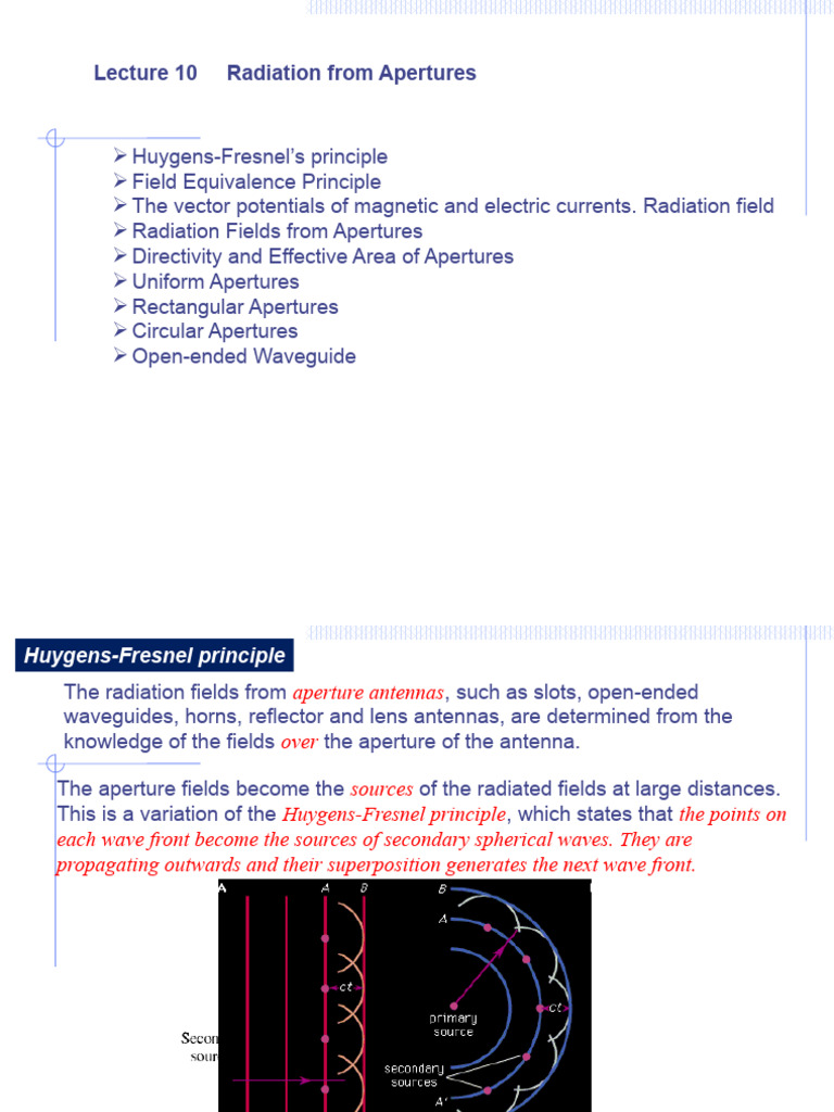 Lecture RF 10 | PDF | Electromagnetism | Optics