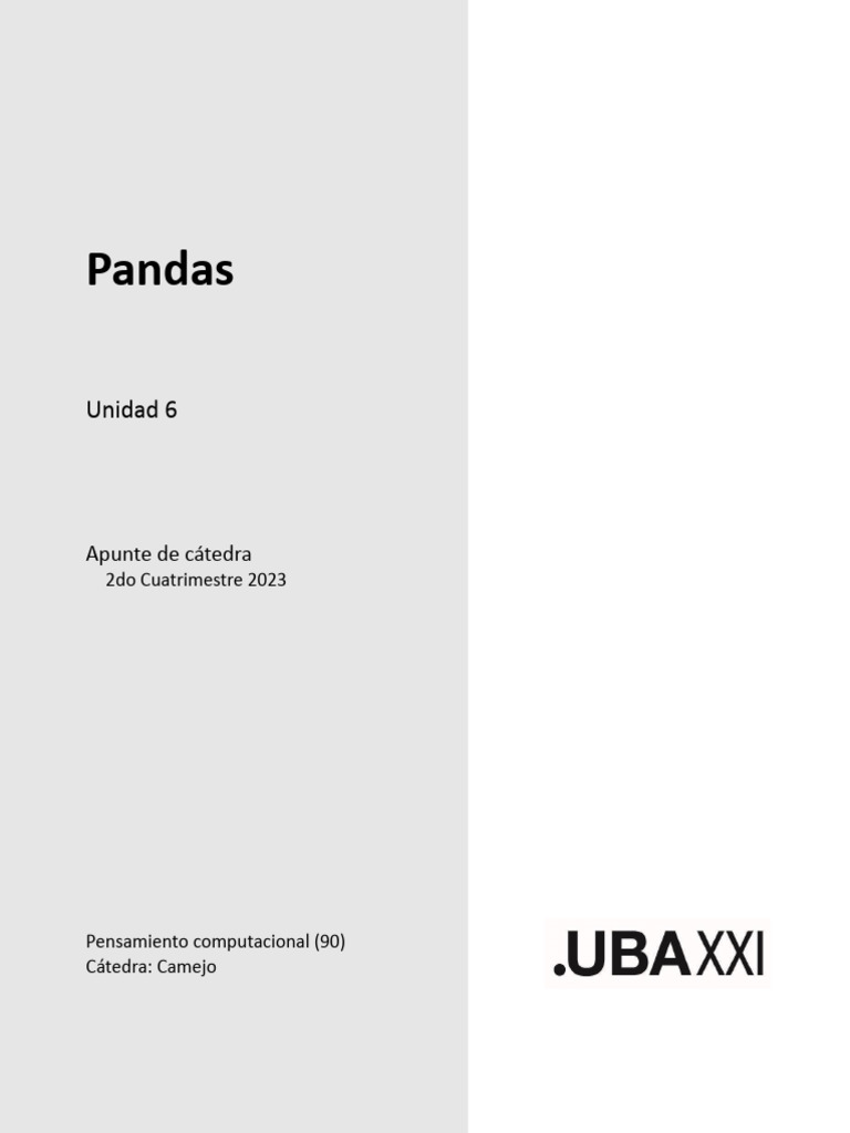 Introducción a Pandas en Python | PDF | Software | Ingeniería de software