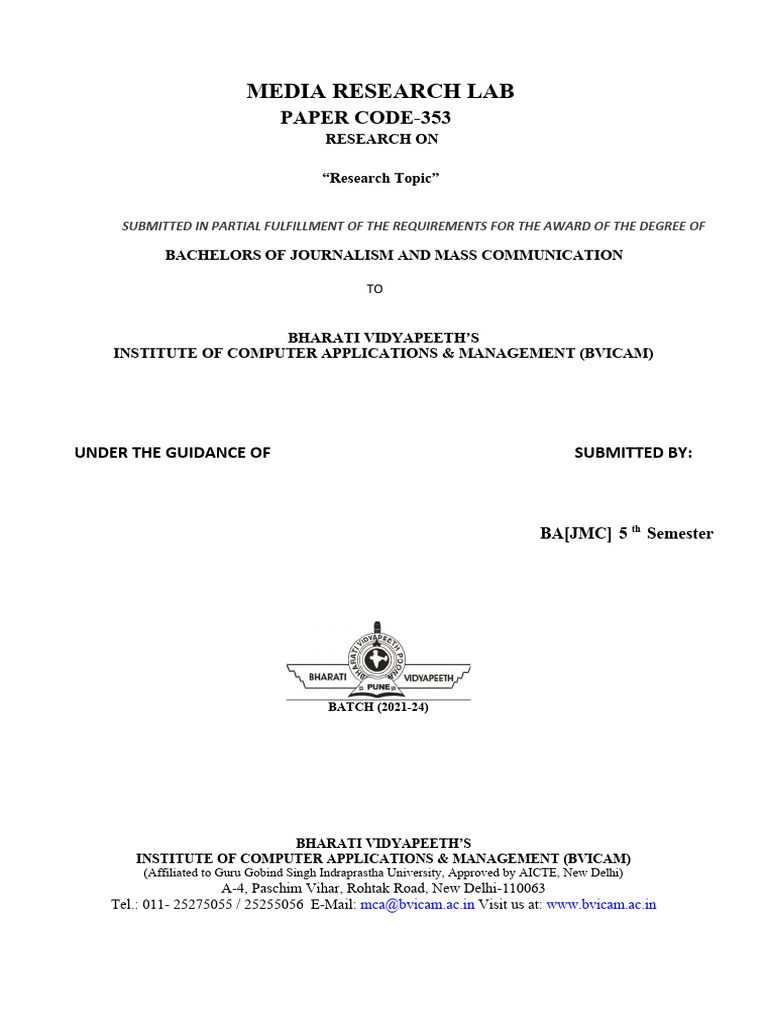 Media Research Documents | PDF | Communication