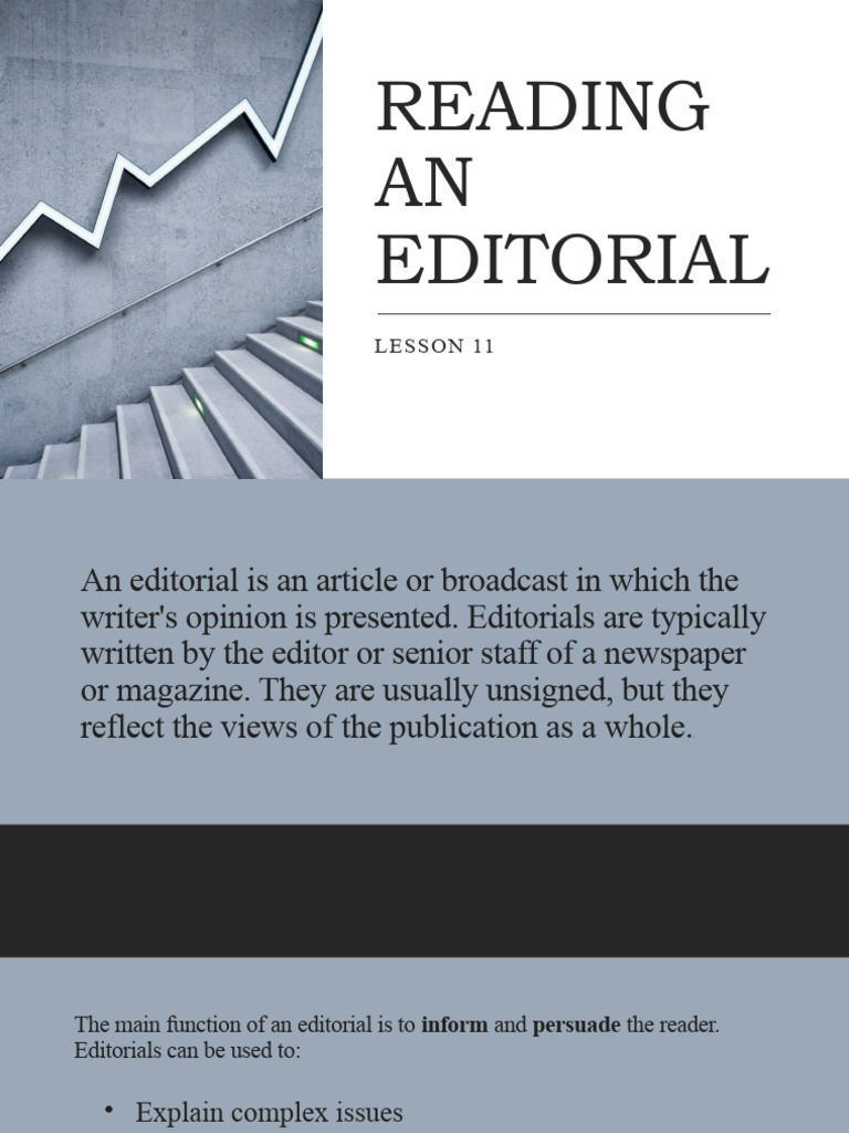 Reading An Editorial Eapp | PDF | Editorial | Communication
