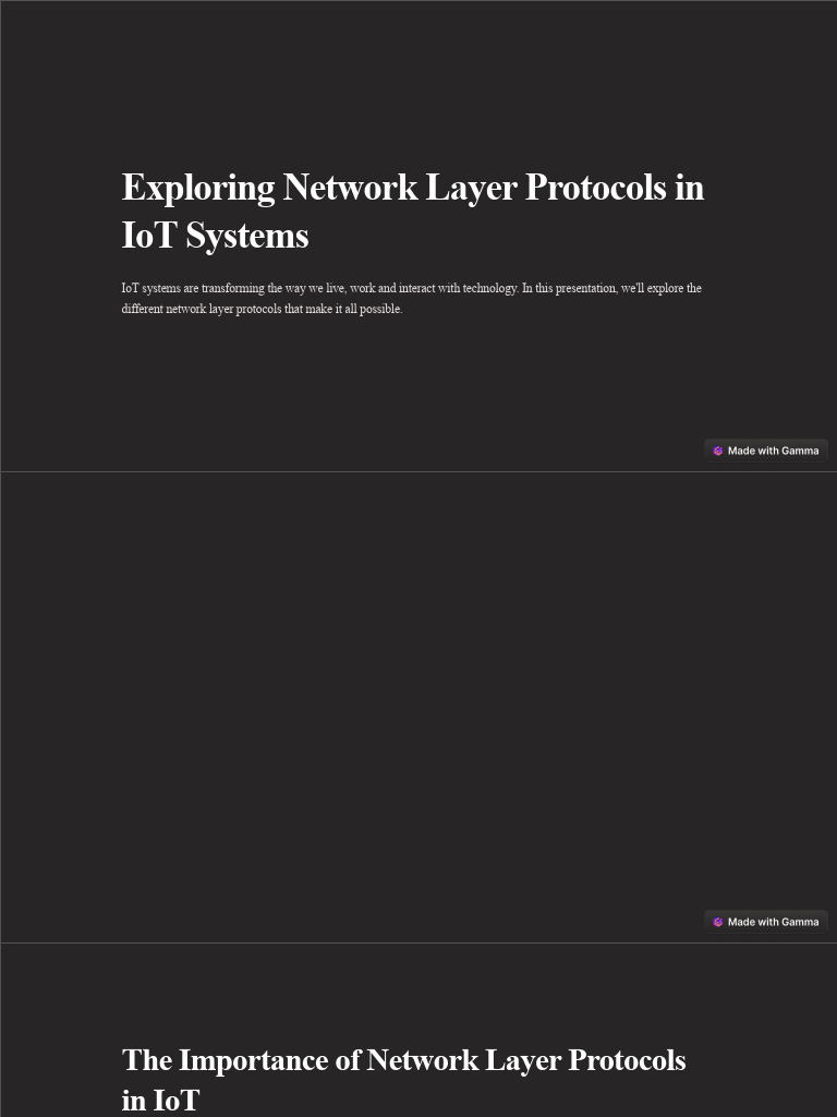 Exploring Network Layer Protocols in IoT Systems | PDF | Internet Of Things | Computer Network