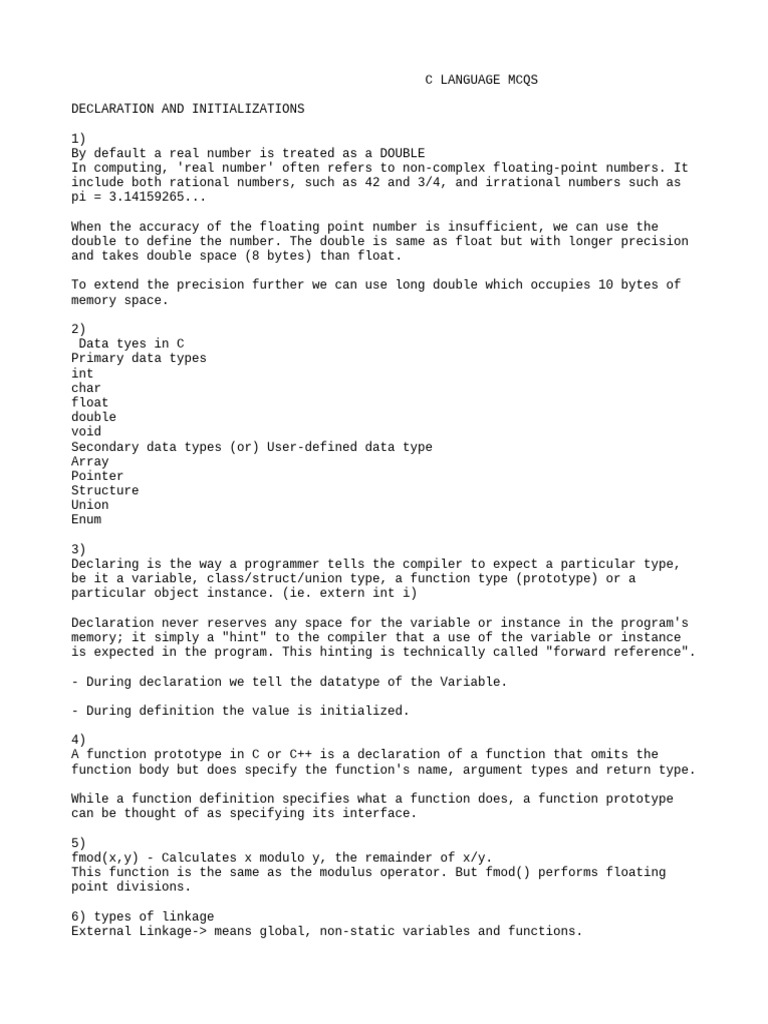 C Language | PDF | Pointer (Computer Programming) | Data Type C Language | PDF | Pointer (Computer Programming) | Data Type