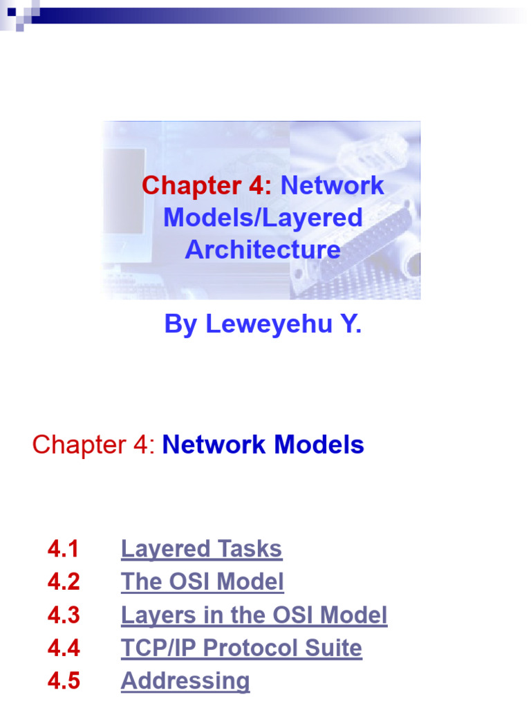 Chapter 4-Layered Architecture | PDF | Osi Model | Computer Network