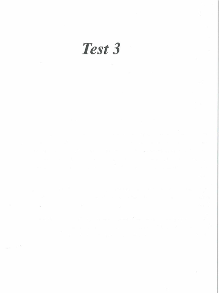 FIRST 3 Test 3 | PDF