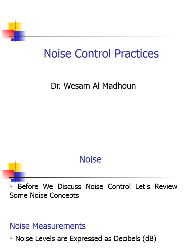 8 Noise Control | PDF | Noise | Decibel