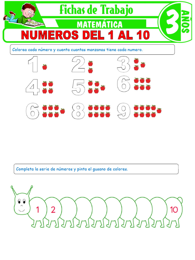 Numeros Del 1 Al 10 | PDF | Métodos y materiales de enseñanza | Hogar ...