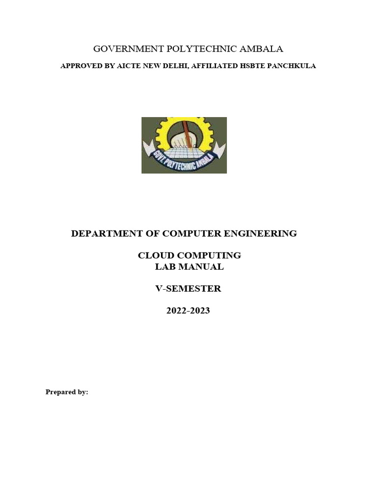 Cloud Manual | PDF | Cloud Computing | Virtualization