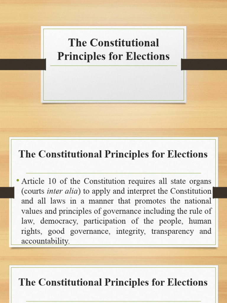 Constitutional Principles On Elections (Autosaved) (Autosaved) | PDF ...