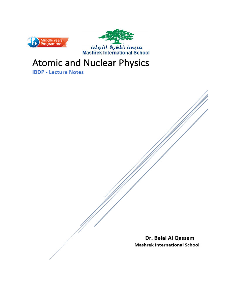 MYP Atomic and Nuclear Physics | PDF | Isotope | Neutron