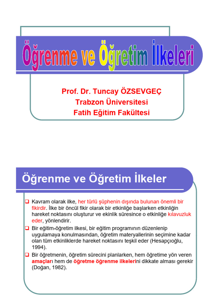 2-3. Hafta İlkeler | PDF