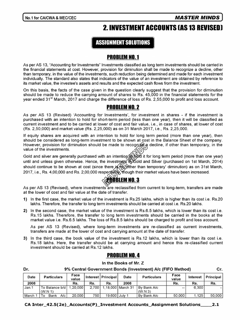 Investment Accounts | PDF