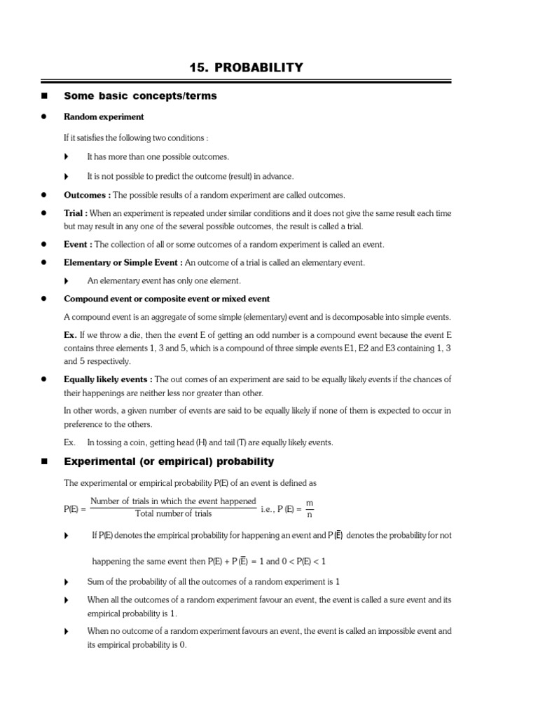 Probability | PDF | Probability | Experiment
