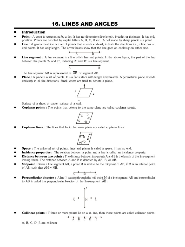 Lines and Angles | Download Free PDF | Line (Geometry) | Euclidean Geometry