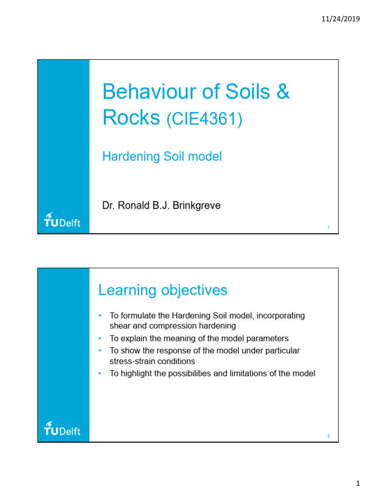 17 Lecture Hardening Soil Model PDF | PDF | Plasticity (Physics) | Deformation (Engineering)
