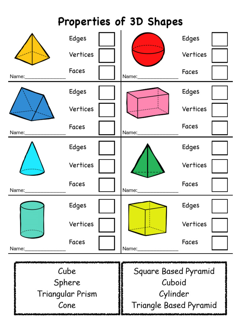 3D Shapes: Properties Overview | PDF | Home & Garden | Computers