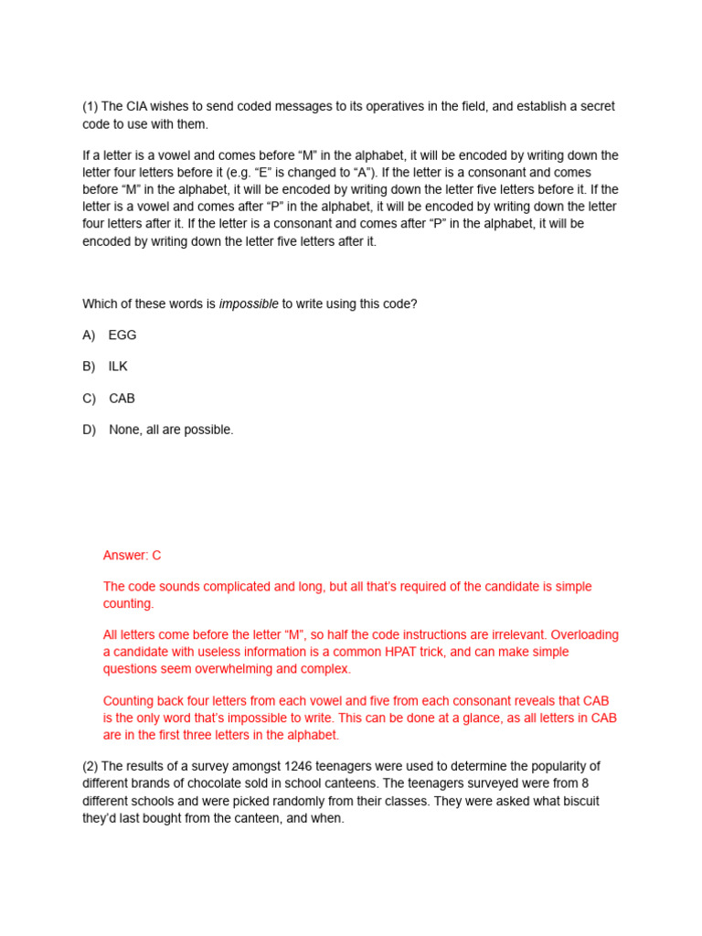 Free HPAT Questions | PDF | Parrot | Weight