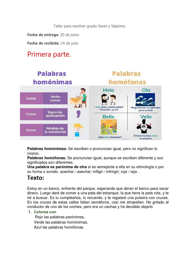 Ortografia Grad Sexto y Septimo 2023 | PDF