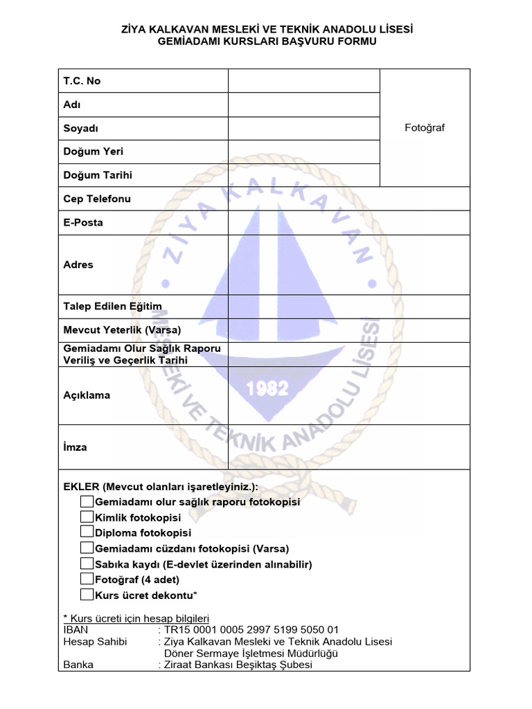 @ Kurs Basvuru Formu | PDF
