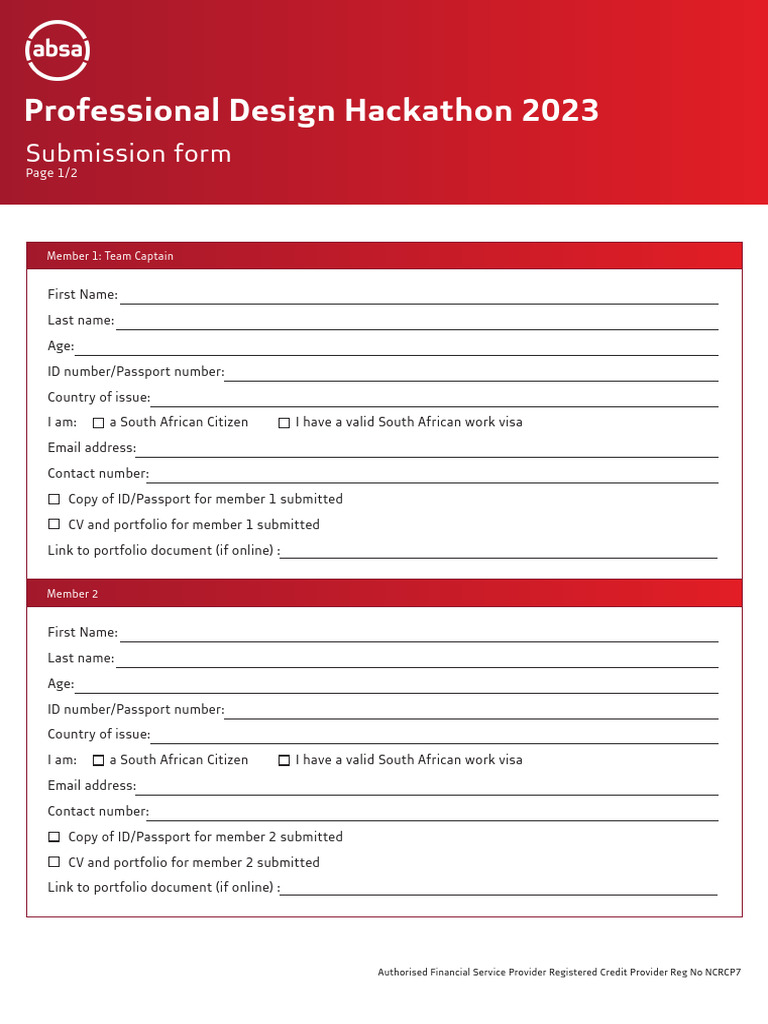 Hackathon Professional Submission Form | PDF | Passport | Travel Visa