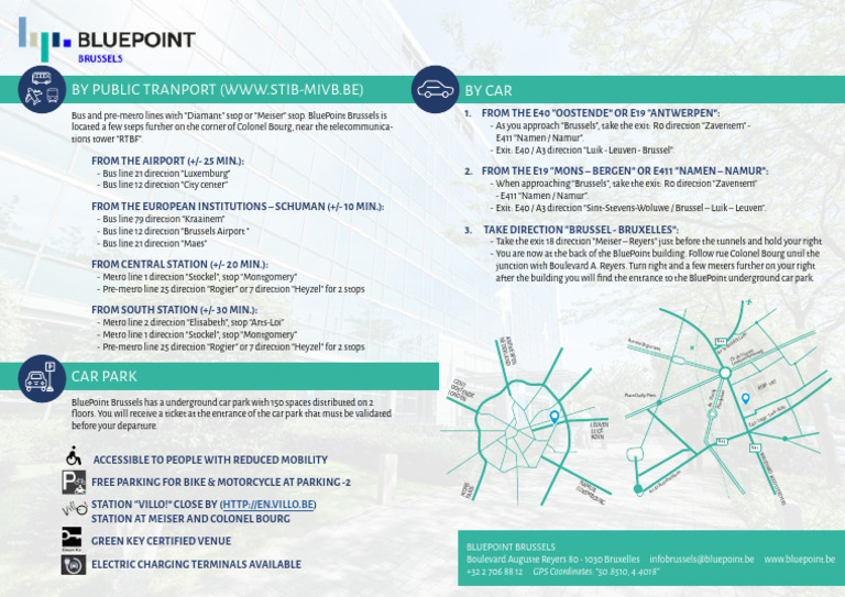 Acces Plan BluePoint Brussels ENG | PDF | Brussels | Public Transport