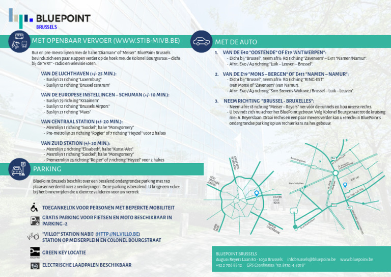 Toegangsplan BluePoint Brussels NL | PDF