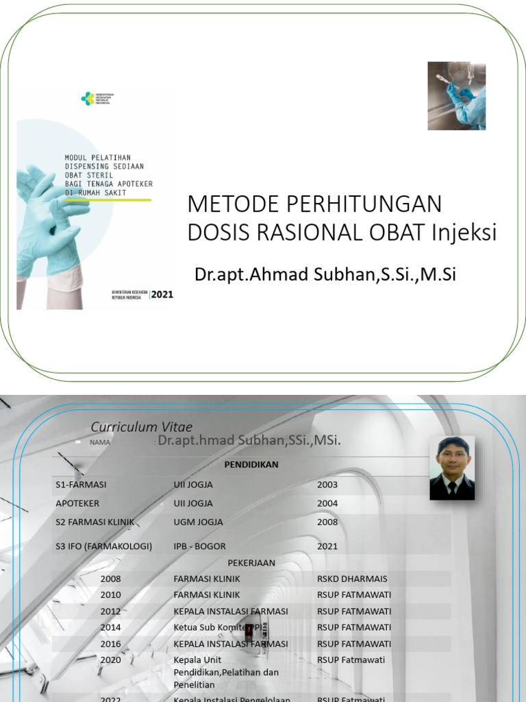 Metode Perhitungan Dosis Rasional Obat IV Rev.2 | PDF