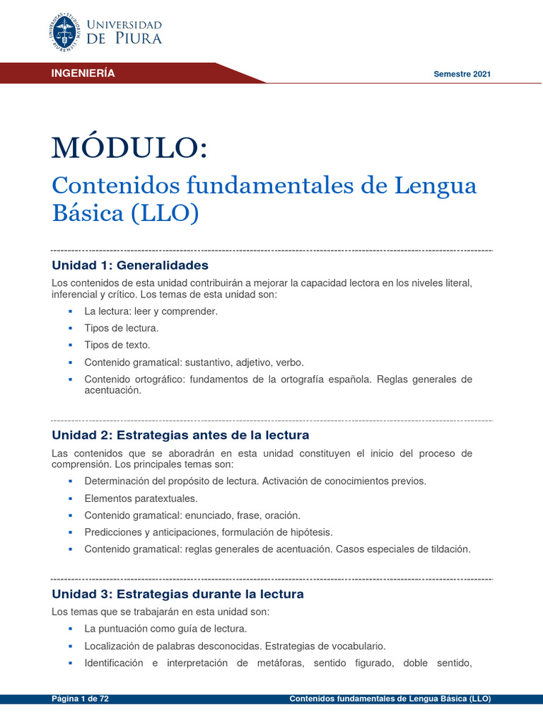 Módulo LL0 - Ingeniería-2021 (Dpto. Humanidades) | PDF | Narración ...