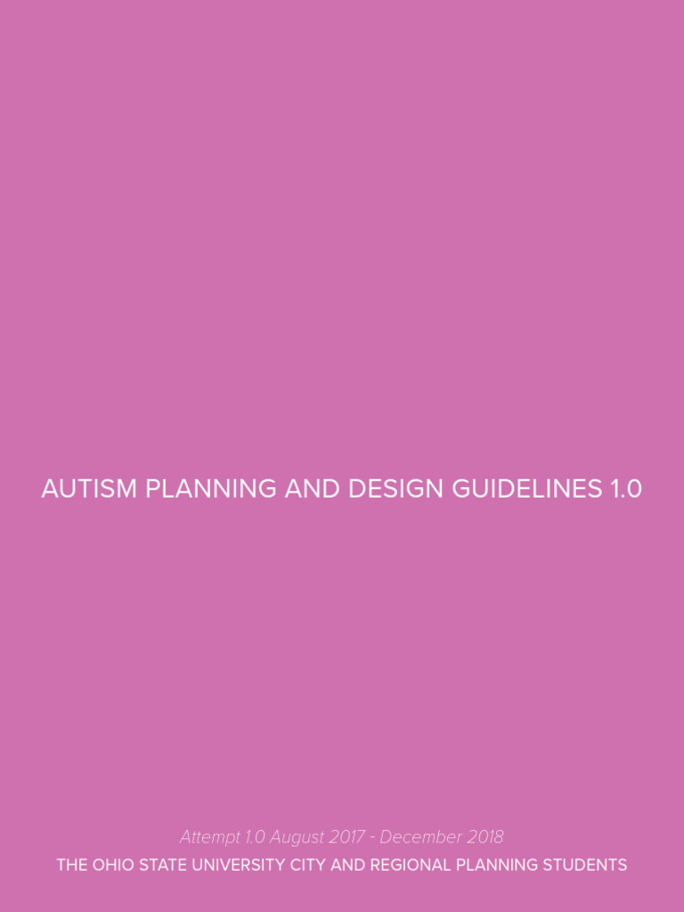 Autism Planning Design Guidelines December 2018 | PDF | Autism Spectrum ...