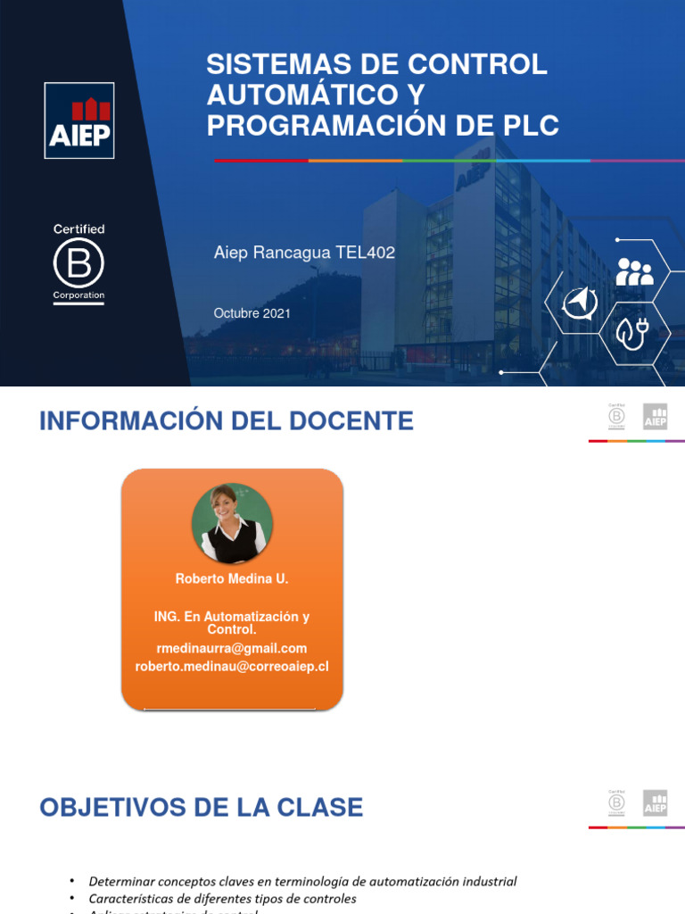 Clase de Introduccion | PDF | Automatización | Sistema de control