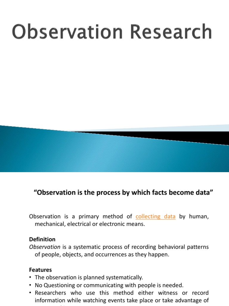 Marketing Management Presentation - Observation Research | PDF ...