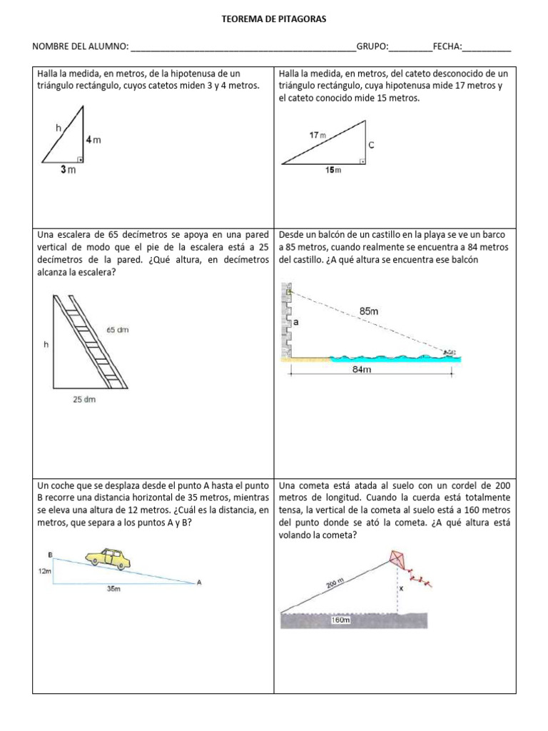 Teorema de Pitagoras | PDF
