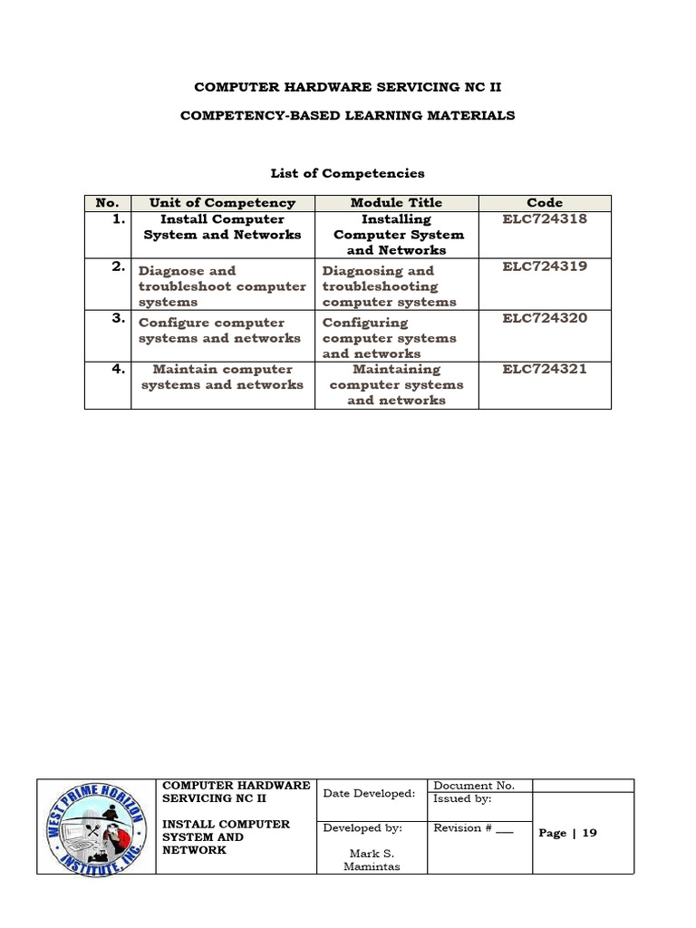 Parts of CBLM | PDF | Troubleshooting | Computer Engineering