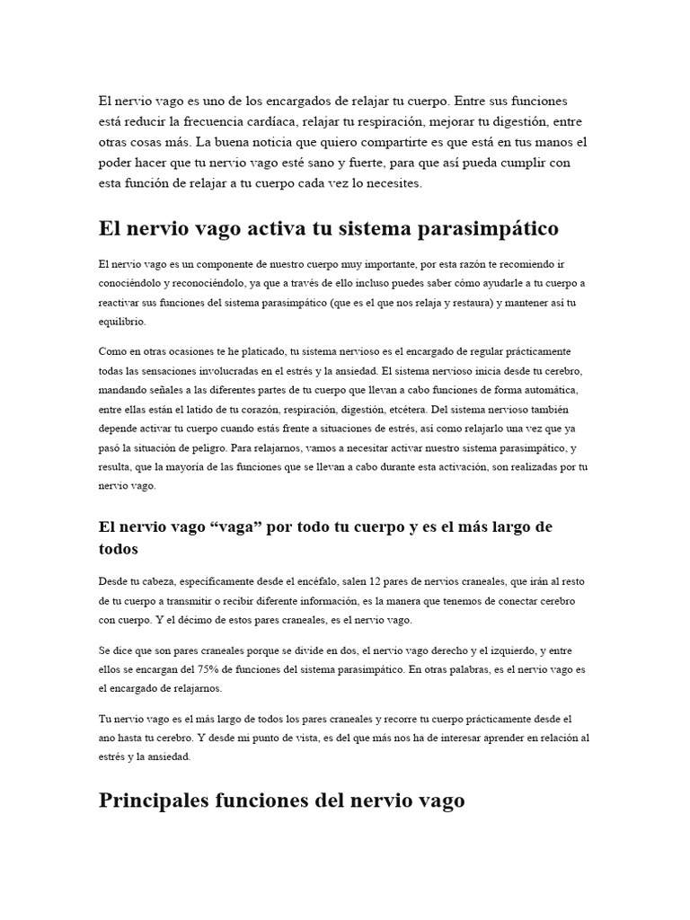 El Nervio Vago | PDF