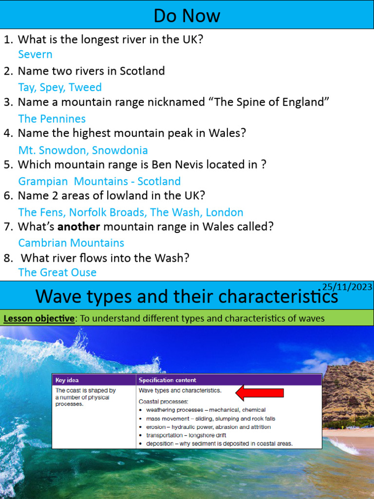 Types of Waves Combined Physics | PDF | Earth Sciences | Physical Geography