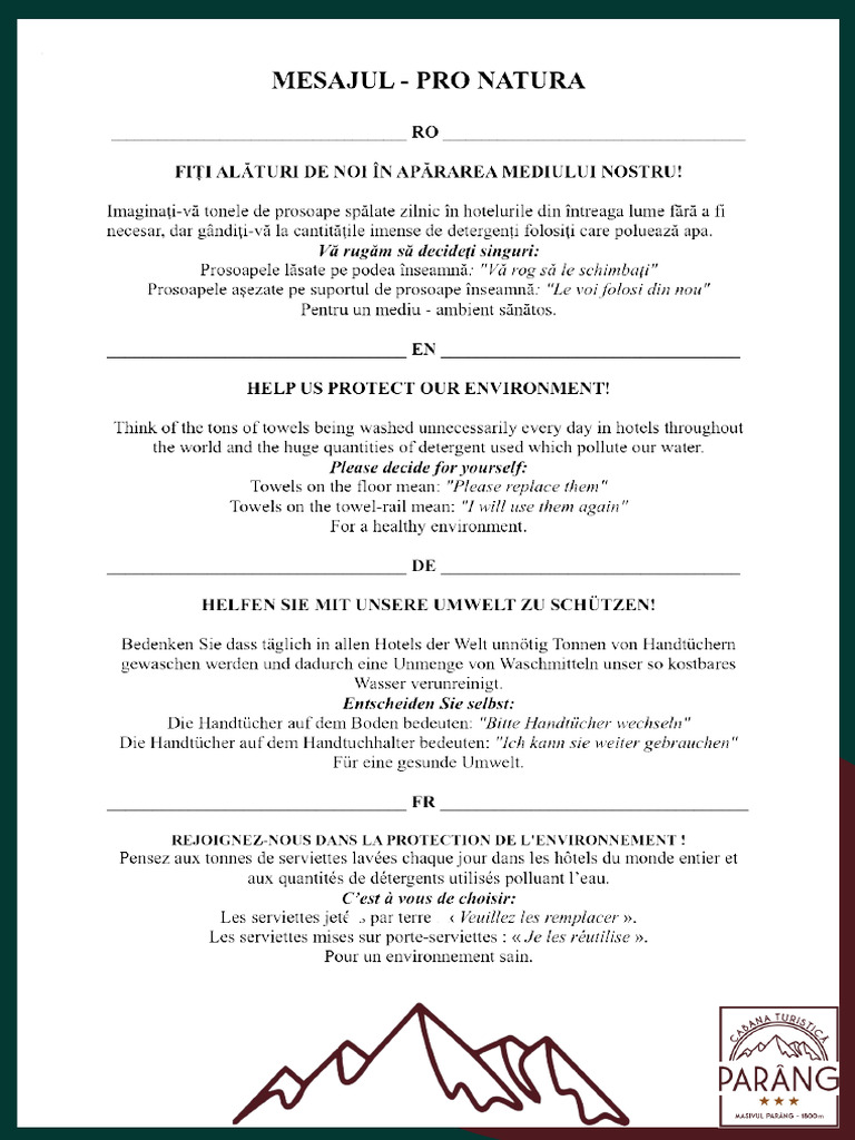 Mesajul Pro Natura | PDF